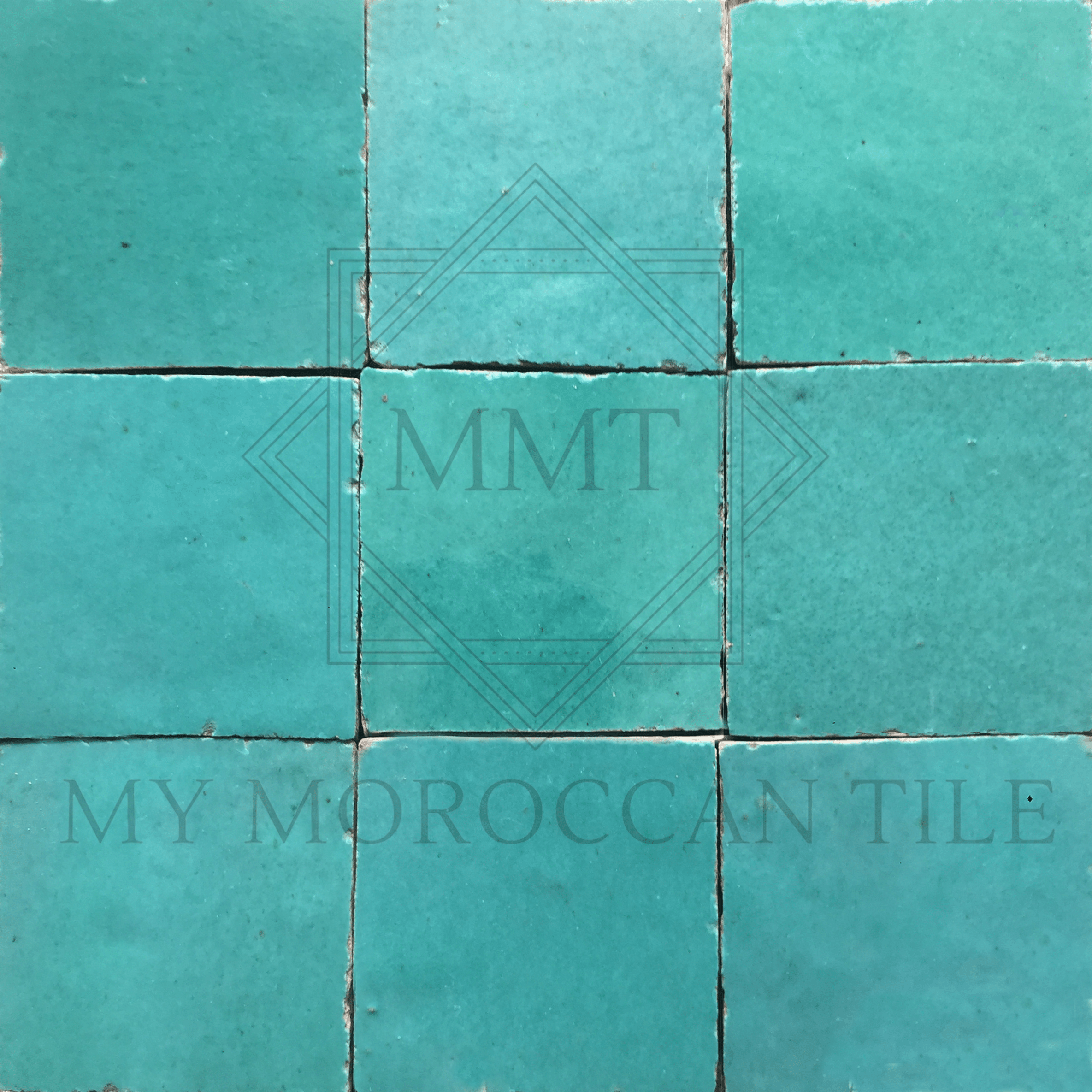 Aqua Glazed Handmade Moroccan Zellige Tile – My Moroccan Tile